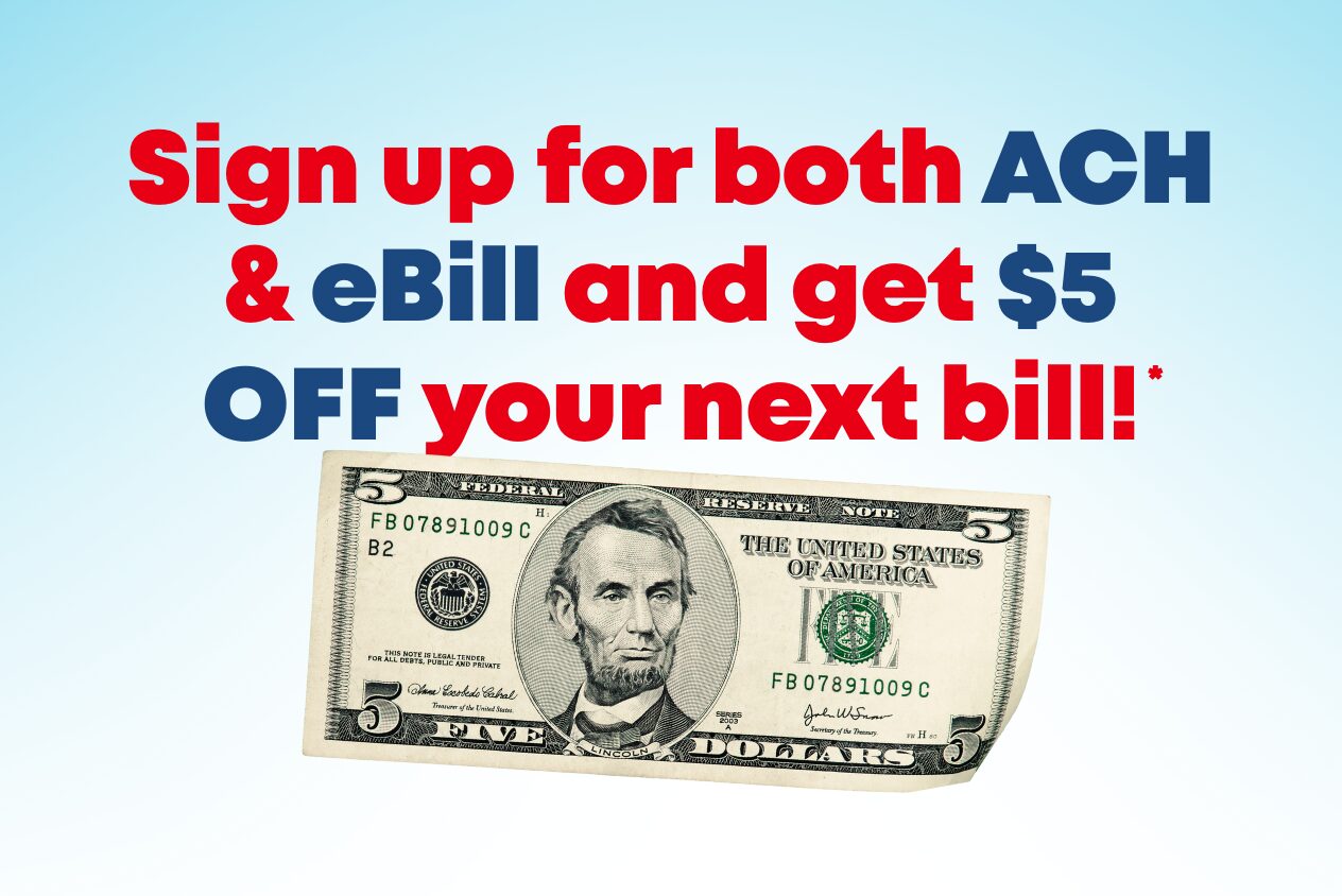 Sign up for ACH & eBill and get $5 OFF your next bill! - EJ Water ...